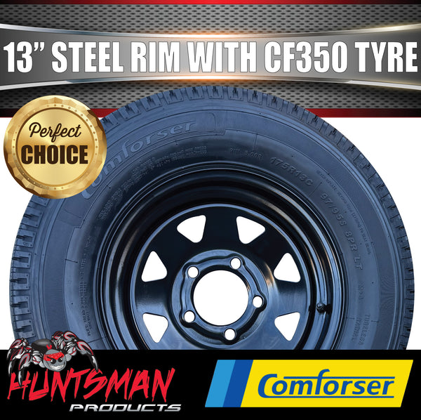 13x4.5 & 175R13C Black Sunraysia HT Holden Trailer Caravan Wheel Rim ...