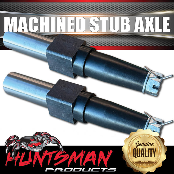 X2 Machined Trailer S/L Stub Axles 45x250mm To Sleeve Into 50mm x50mm ...