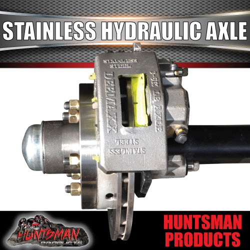 2720kg Trailer Caravan 65mm Round Stainless Hydraulic Disc Axle ...