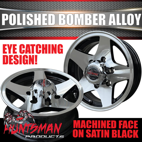 14X5.5 Caravan Trailer Machined Face Bomber Alloy Mag Wheel: Suits 6 S ...