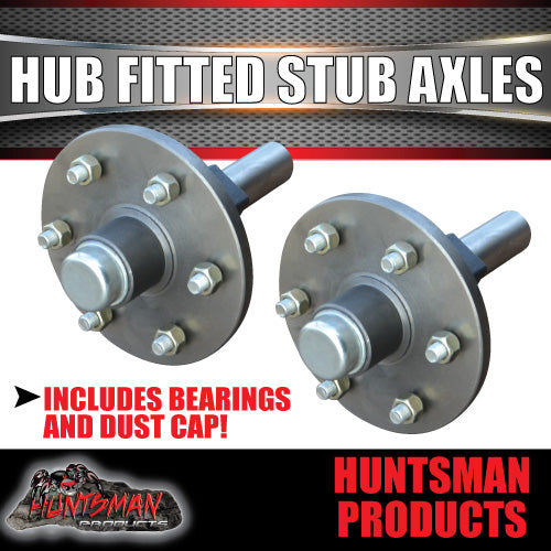 2X Trailer 4wd hubs 1400kg, Fitted to machined to sleeve Stub Axles. S ...
