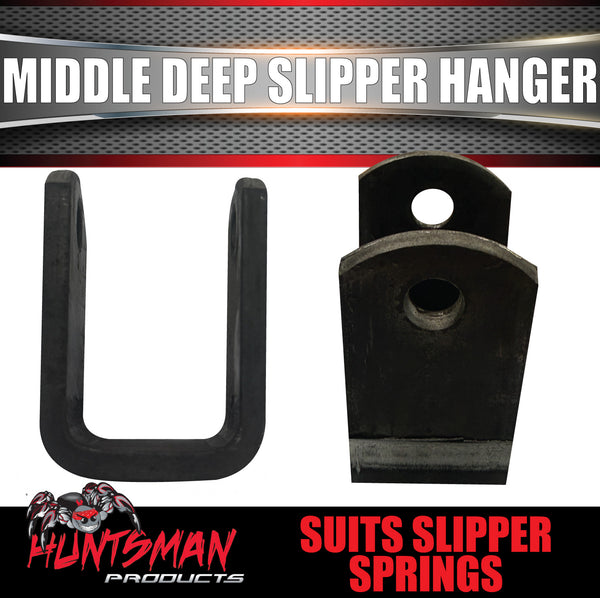 Middle Deep Trailer Slipper Spring Hanger Suit 45mm Wide Springs. 8mm ...