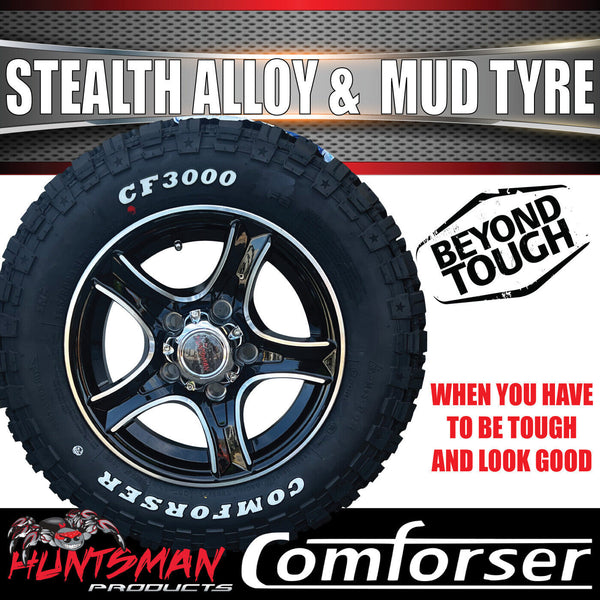 14" Ford Stud Stealth Trailer Caravan Mag Wheel Rim & 185R14 LT CF3000 ...