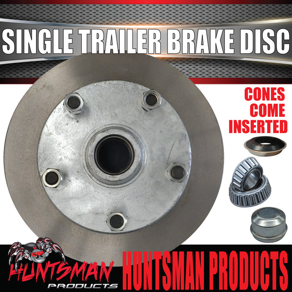 1x 12" Galvanised 5 Stud Trailer Disc 5/150 PCD. LM Bearings & Marine ...