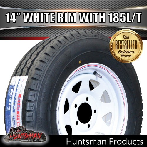TRAILER WHEEL & TYRE: FORD. 185R14L/T – huntsmanproducts