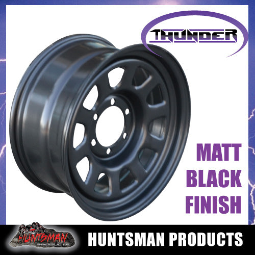 17X8 6 Stud "D Hole" Thunder Steel Rim +20 Offset 6/139.7 PCD ...