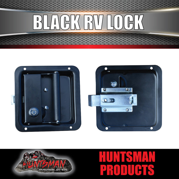 4x Black Stainless Caravan RV Motorhome Trailer Canopy Lock. Pull Down ...