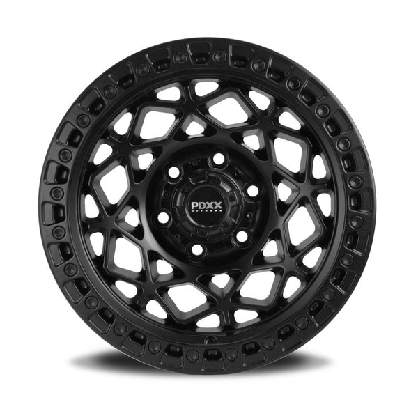 PDXX Offroad Wheel Enforcer 17x9 Satin Black W/ Black Ring Ranger Trit ...