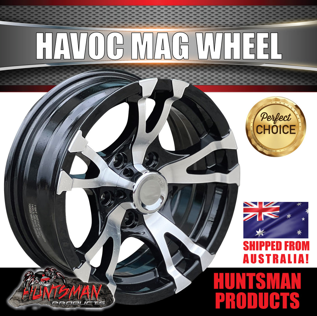14X5.5 Caravan Trailer Havoc Alloy Mag Wheel: suits Ford pattern ...