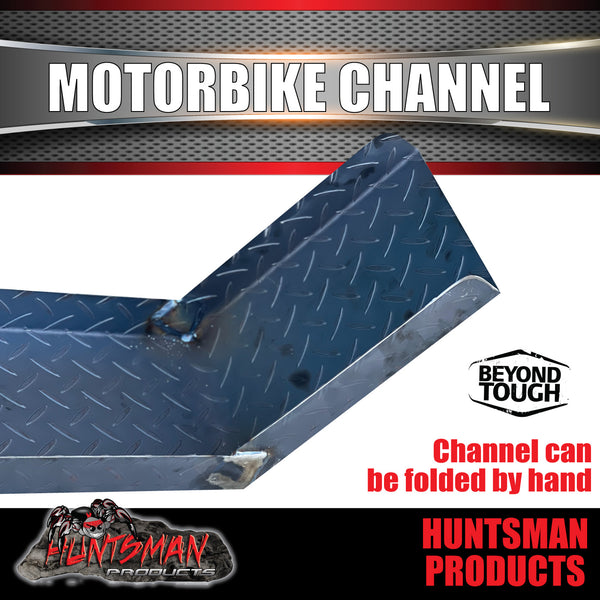 x1 Motorbike Trailer C Channel Runner. 2.1mm Chequer Plate Finish. 244 ...