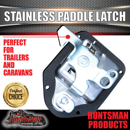 x1 Paddle Handle Lock Latch. Black Powdercoated. – huntsmanproducts