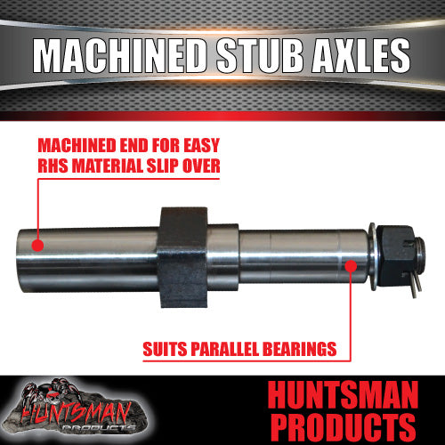 x2 2000kg TRAILER STUB AXLES WITH BRAKE MOUNTS WELDED. SUITS ...