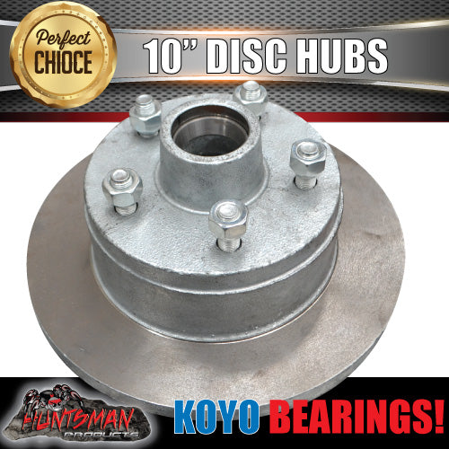 FORD TRAILER GALVANISED DISC HUBS. X 2 WITH KOYO SLIMLINE BEARINGS ...