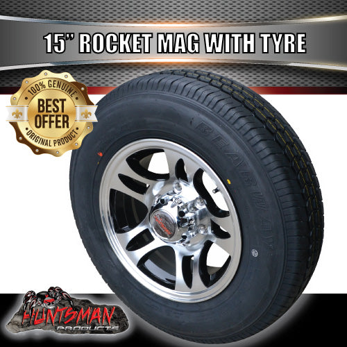 15" & 195R15 LT Tyre Rocket 6 Stud Alloy Mag Wheel. – huntsmanproducts