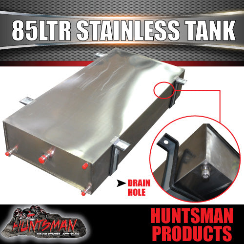 CARAVAN, CAMPER TRAILER 4wd Stainless Steel WATER TANK. 85 LITRE ...